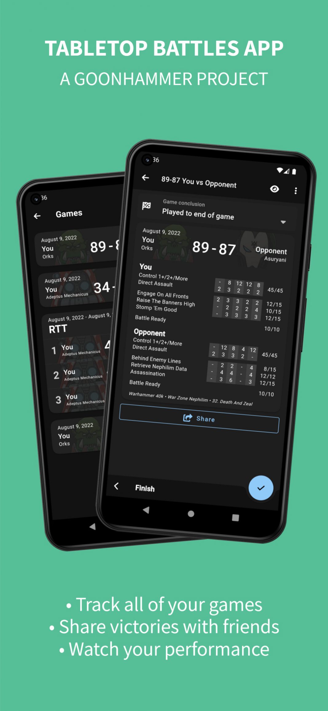 THE OFFICIAL LAUNCH OF THE TABLETOP BATTLES APP | Goonhammer