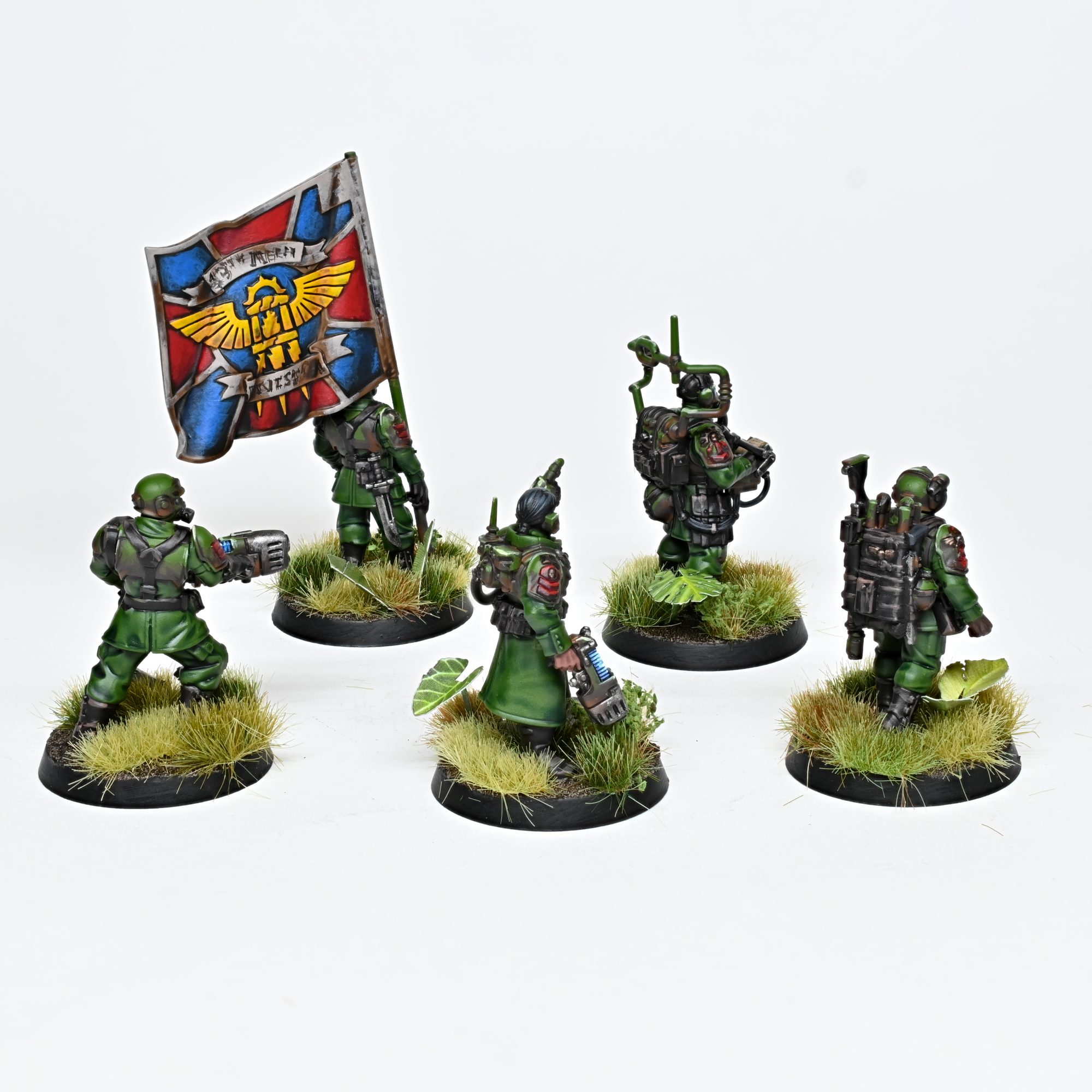 Cadian Command Squad. Credit: Rockfish | Goonhammer