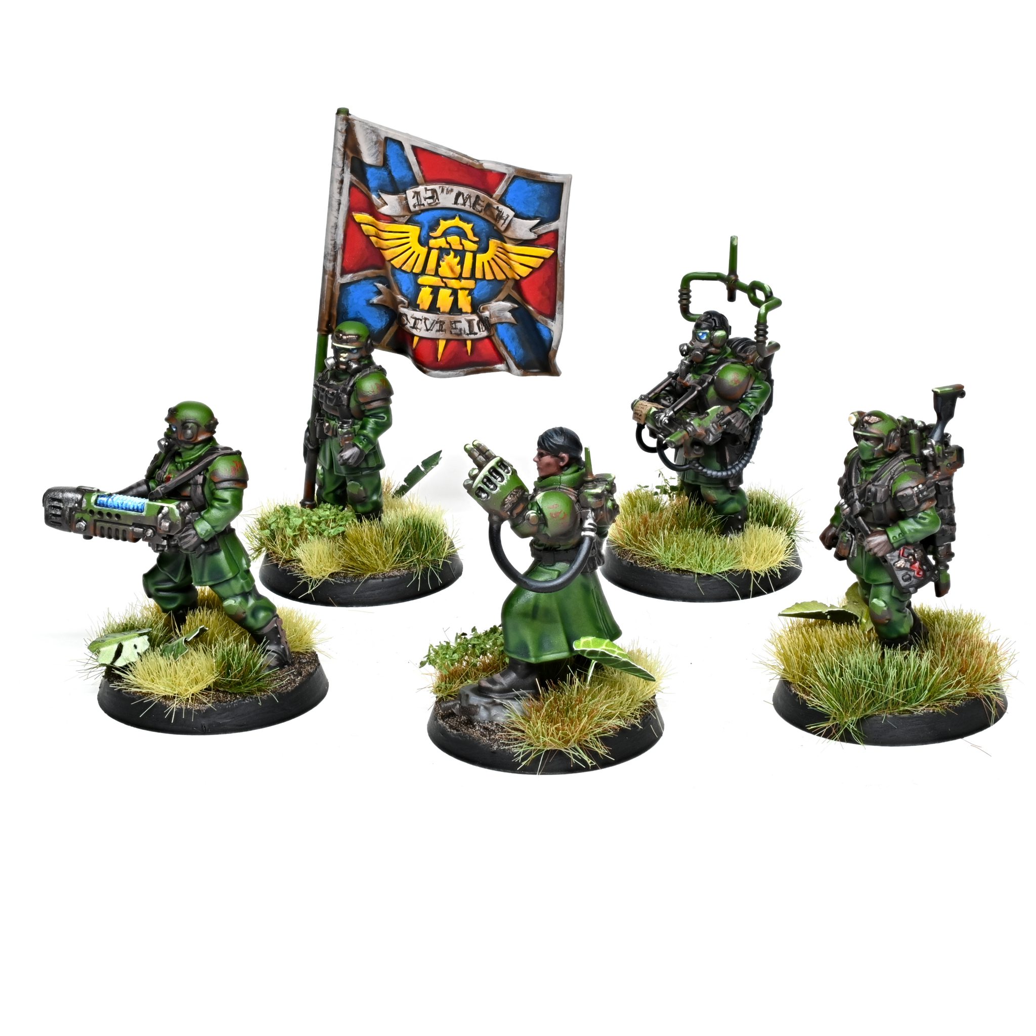 Cadian Command Squad. Credit: Rockfish | Goonhammer