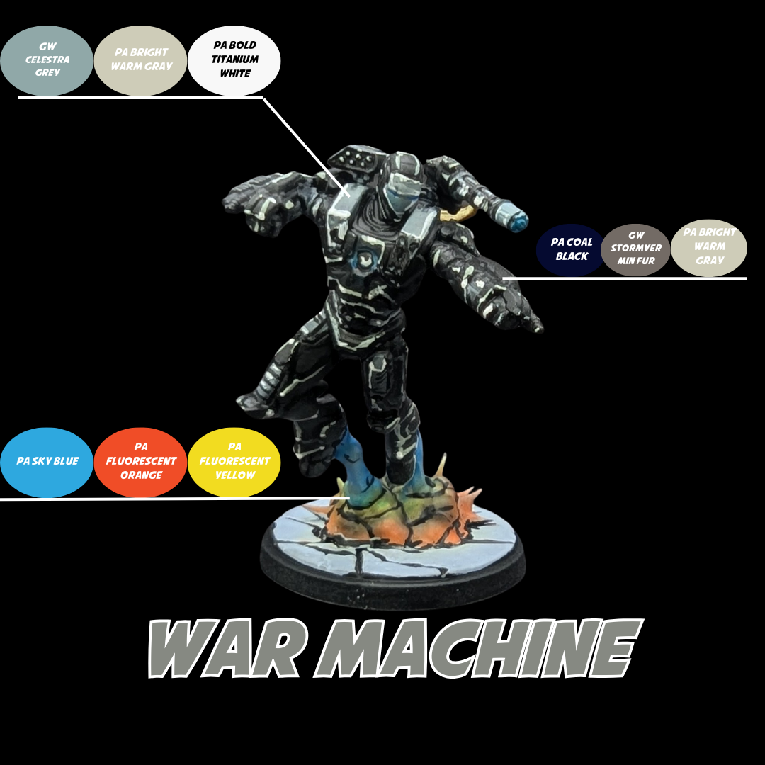 How To Paint Everything: Marvel Crisis Protocol War Machine | Goonhammer